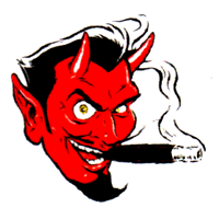 Cigar Devil - Button (2,5 cm) 600 – Spirit of the Streets